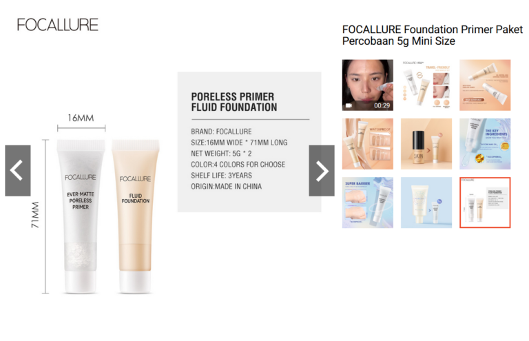 Manfaat dan Keunggulan FOCALLURE Foundation Primer Paket Percobaan 5g ...